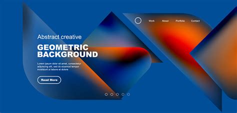 기하학적 랜딩 페이지 배경 유동적 인 색상과 간단한 모양 추상적 인 구성 배경 화면 배너 배경 전단지 카탈로그 표지 전단지에 대한 벡터 일러스트 레이 션 공란에 대한 스톡