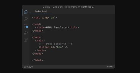 Dainty One Dark Pro By Alexander Teinum Vs Code Themes