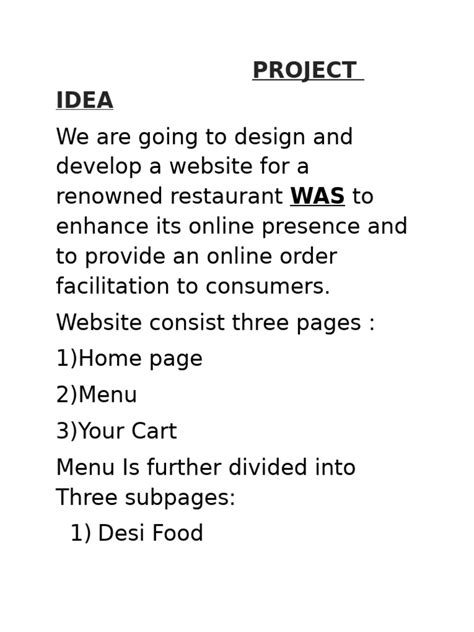Project Idea Pdf