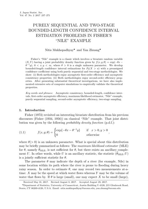 pdf purely sequential and two stage bounded length confidence