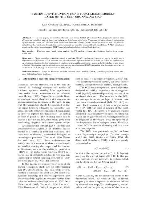 pdf system identification using local linear models based on the self