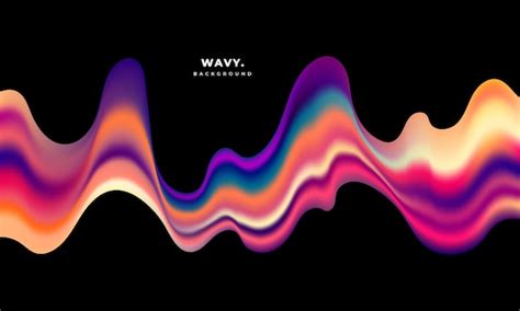 Premium Vector Colorful Abstract Wavy Liquid Background Template Copy Space For Poster Banner