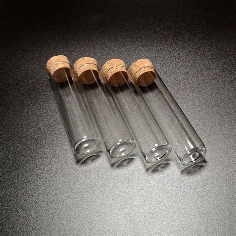 코르크 마개가 있는 평평한 바닥 유리 시험관 실험실 결혼 선물용 보관함 병 22ml 22x90mm 20 개시험관 Aliexpress