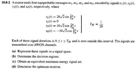 video solution 10 8 2a source emits four equiprobable messages m2 m3
