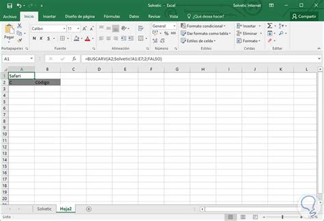 Cómo usar BUSCARH y BUSCARV Excel Solvetic