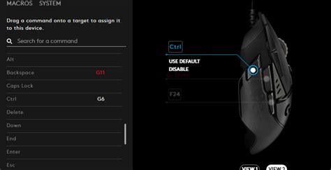 cant use the g6 button on logitech g502 hero as ctrl r logitech
