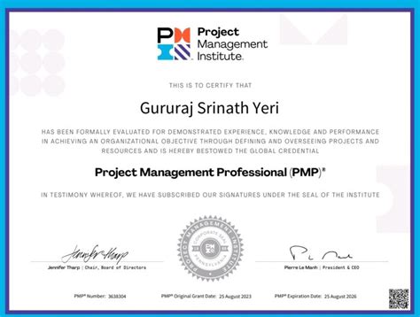 Gururaj Sy Pmp On Linkedin Am Excited To Share That I Am A Certified