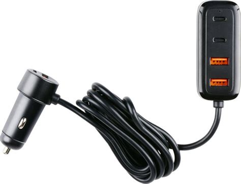Dunlop Vehicle Auto Charger 12v 24v Usb A C Acculader Kunststof Pc Zwart Bol