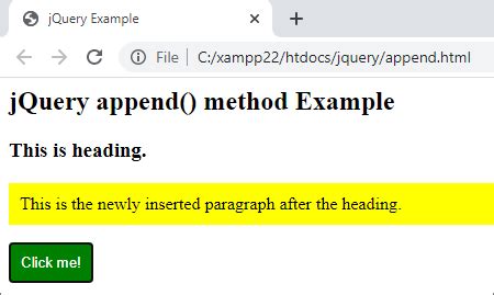JQuery Append Method CodingTag