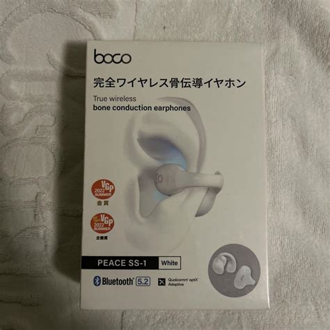 Boco Peace Ss 1 ホワイト 完全ワイヤレス骨伝導イヤホン メルカリ