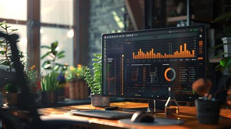 A Screen Displaying The Analytics Premium Ai Generated Image