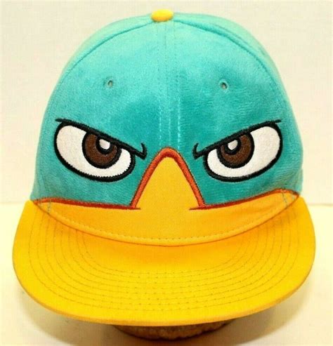 Disney Phineas And Ferb Wheres Perry Platypus Teal Fleece Hat