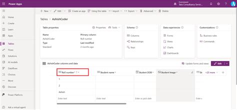 Create A Microsoft Dataverse Table