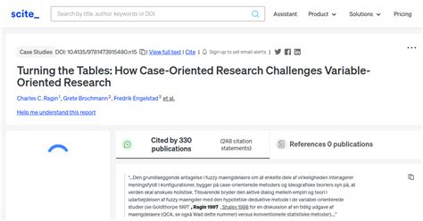 turning the tables how case oriented research challenges variable