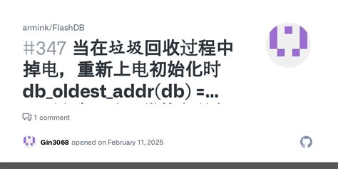 当在垃圾回收过程中掉电，重新上电初始化时 db oldest addr db 0，导致无法正常恢复垃圾回收的特殊情况 · issue