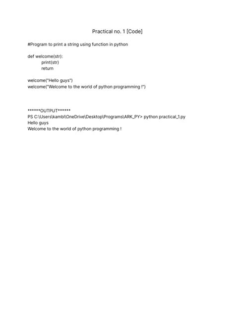 Python Practical 1 Code Pdf