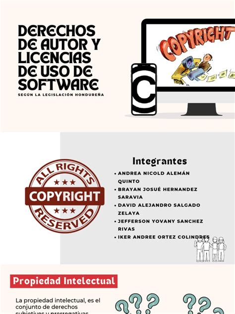 Derechos De Autor Y Licencias De Uso De Software Pdf Propiedad