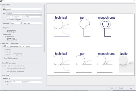 Exporting To Pdf Display Mode Artifacts Rhino 8 Rhino For Windows