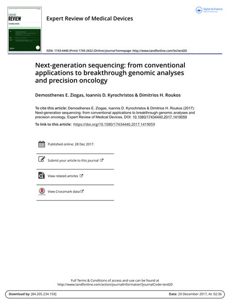 Pdf Next Generation Sequencing From Conventional Applications To Breakthrough Genomic