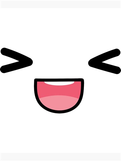 Happy Cute Yellow Smiling Ascii Emoji Face Art Print For Sale By Holidayxcol Redbubble