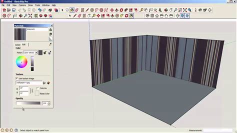 Sketchup Apply And Scale A Pattern Texture Youtube