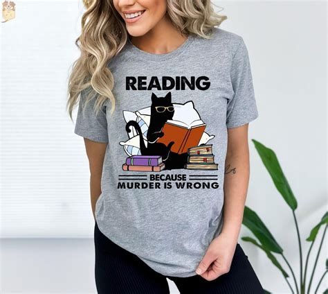 Vintage Reading Love Shirt Reading Because Murder Is Wrong Shirt Funny