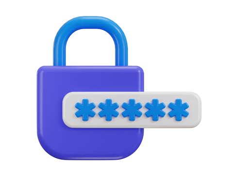 padlock and password icon 3d render pin code password protection