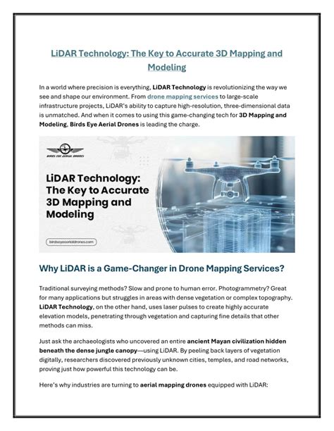 Ppt Lidar Technology The Key To Accurate 3d Mapping And Modeling