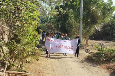 ယင်းမာပင် ဆားလင်းကြီး ရွာပေါင်းစုံ သပိတ် စစ်ကြောင်း ဖက်ဆစ် စစ်တပ် တော်လှန်ရေး ချီတက် ဆန္ဒပ