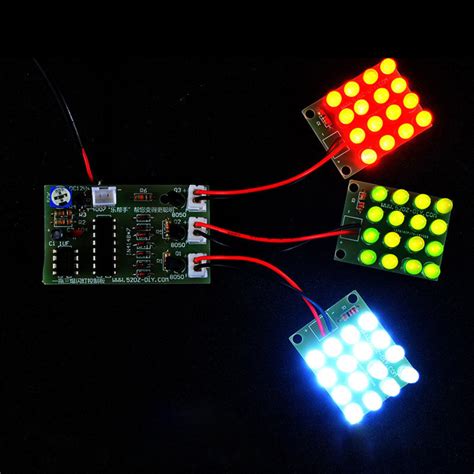 Diy One Connection Three Flashing Light Kit Red White Green Three Color