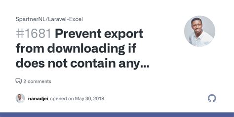 Prevent Export From Downloading If Does Not Contain Any Data · Issue 1681 · Spartnernllaravel