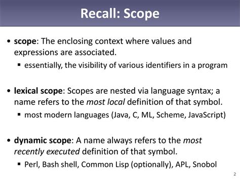 Cse 341 Lecture 27 Javascript Scope And Closures Ppt Download