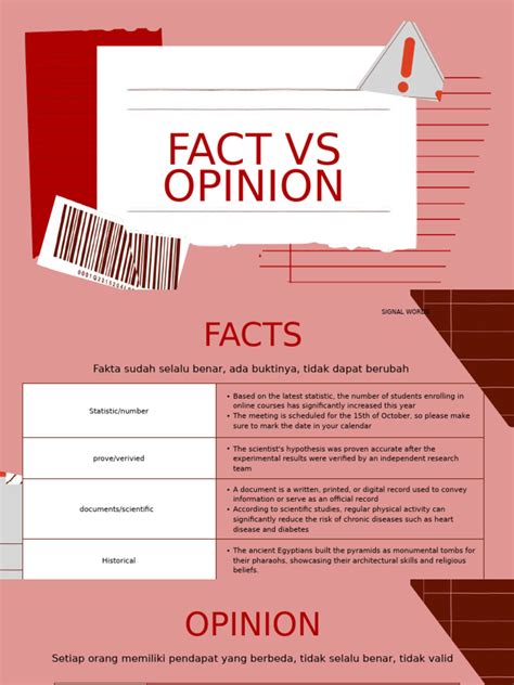 Fact Vs Opinion Pdf