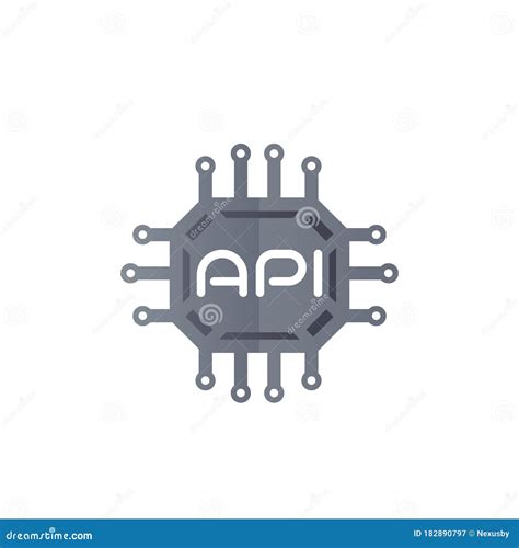 API Vector Icon Software Integration Stock Vector Illustration Of Script Data 182890797