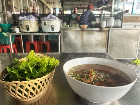 Bami Moo Daeng Or Red Pork Noodles In Mukdahan Thailand