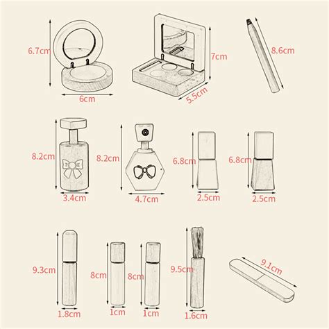 Girl Wooden Makeup Tool Set Simulation Makeup Game Grandado