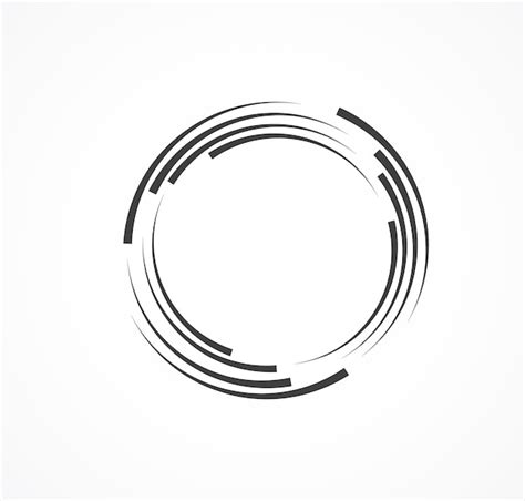 Premium Vector Abstract Line In Circle Form Design Element Geometric Shape Striped Border