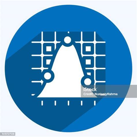 아이콘 통계 분석 교육 기호에 적합합니다 긴 그림자 스타일 편집 가능한 간단한 디자인 디자인 템플릿 벡터 간단한 그림 3차원