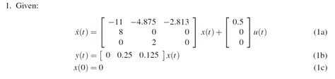 Solved A The Controllability Matrix P The Observability Chegg Com