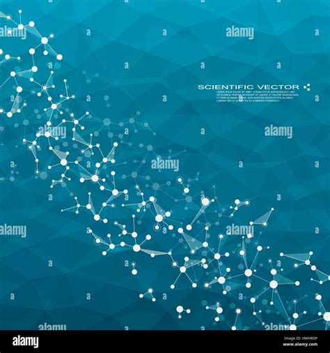 Molecule Dna And Neurons Vector Molecular Structure Connected Lines