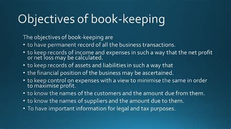 Introduction To Bookkeeping And Accounting Slideshare