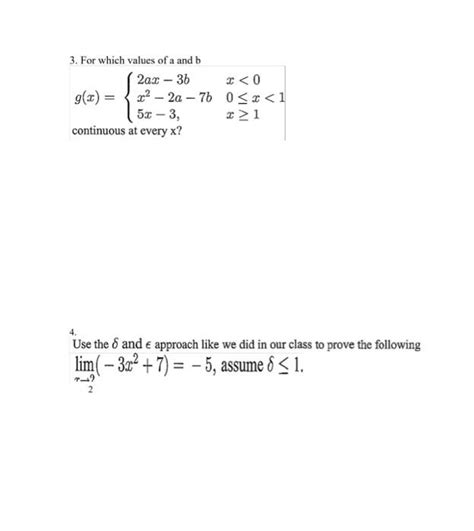 Solved 3 For Which Values Of A And B Chegg Com