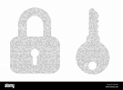 Internet Security Concept Made With Binary Code Drawing A Padlock Stock Photo Alamy
