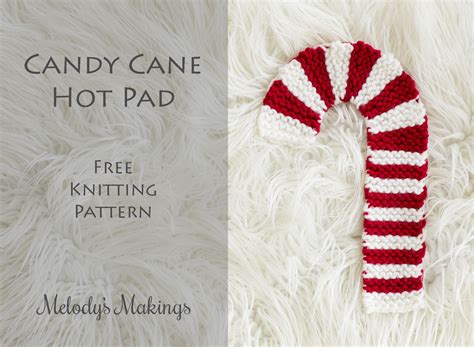 Candy Cane Hot Pad Free Knit Pattern