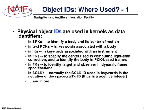 PPT IDs And Names For Physical Objects And Reference Frames PowerPoint Presentation ID