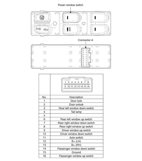 Pin Power Window Switch Wiring Diagram