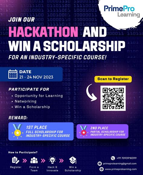 participate in our hackathon and win a scholarship primepro learning