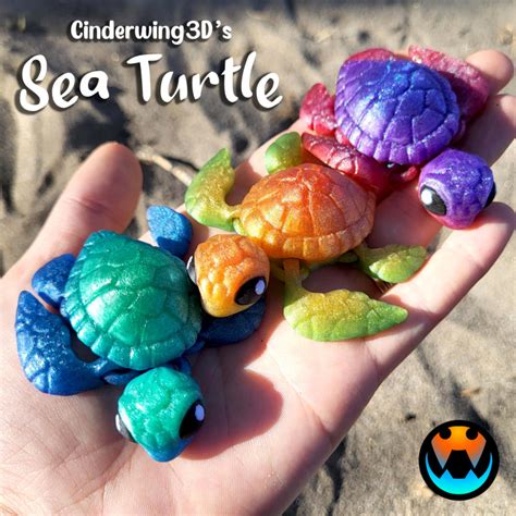 3d Printable Sea Turtle By Cinderwing3d