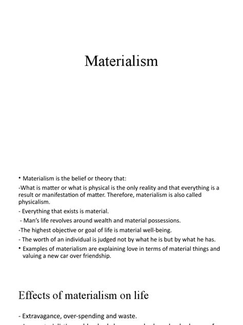 Materialism Pdf Materialism