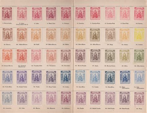 Stamp Colour Chart